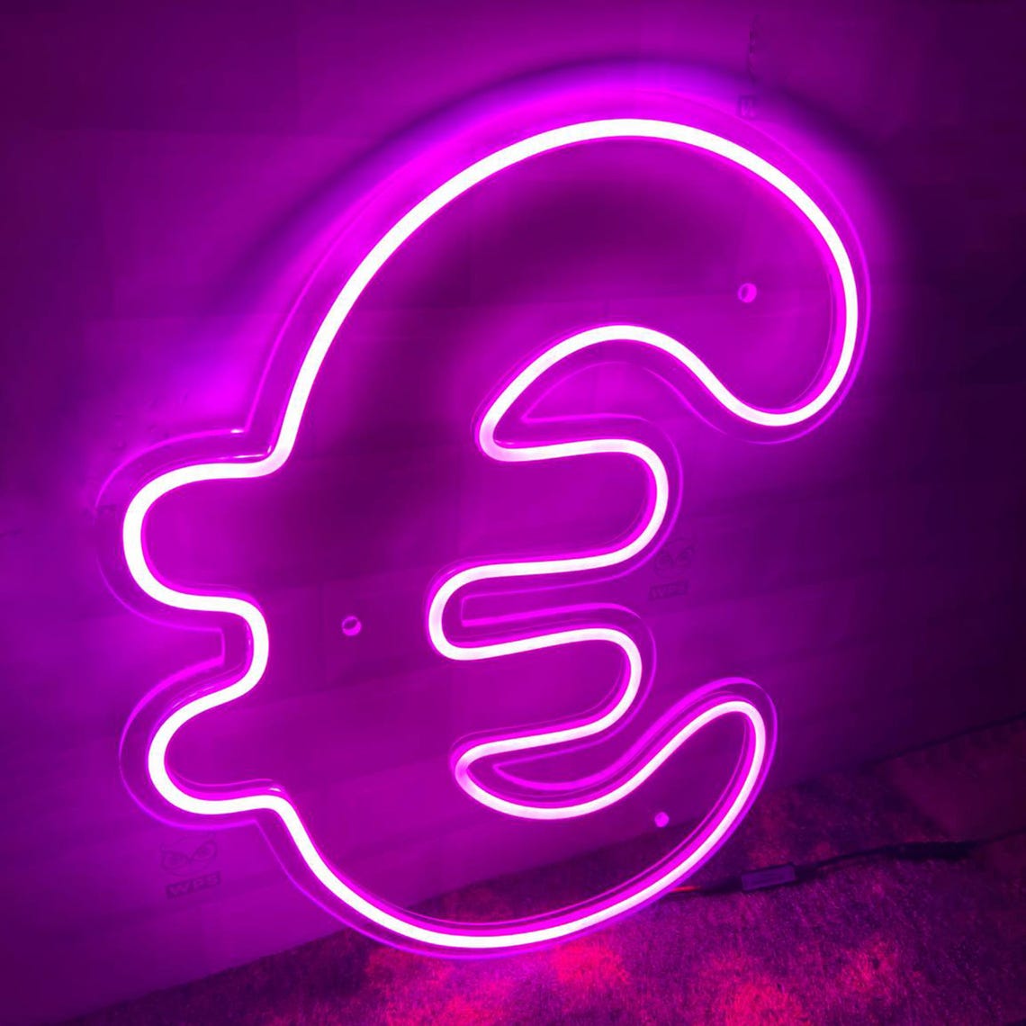 Neon Euro Sign: Bright Decor for Money Lovers - Etsy