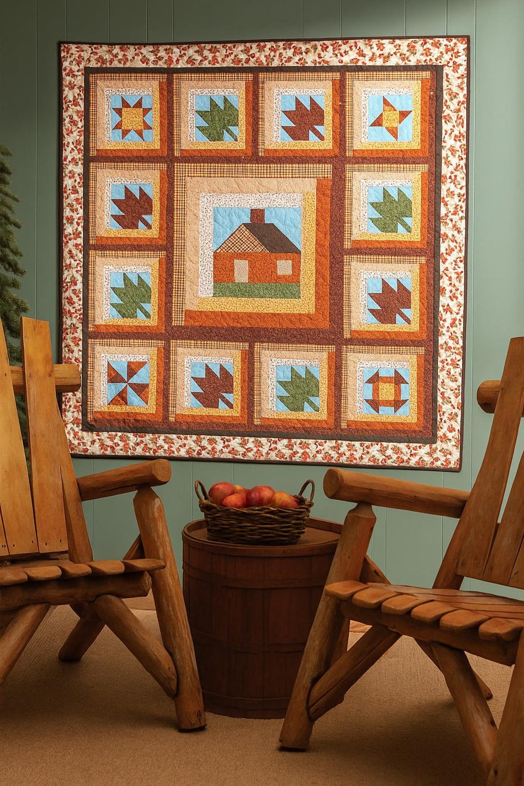 Prairie Cabin Log Cabin Quilt Pattern PDF – Traditional Star Block ...