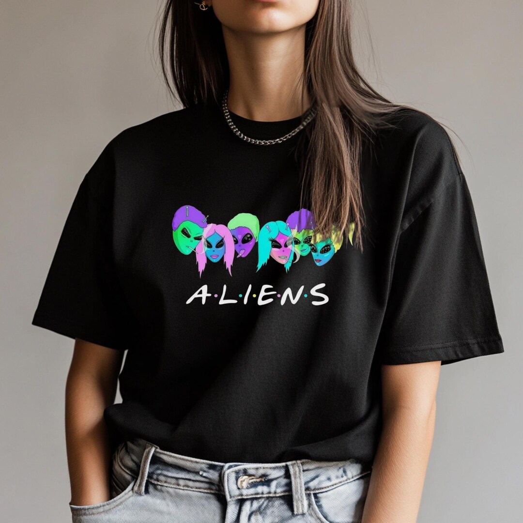 Aliens! %100 Cotton Tshirt,aliens Shirt,space Shirt,space Tshir,aliens ...