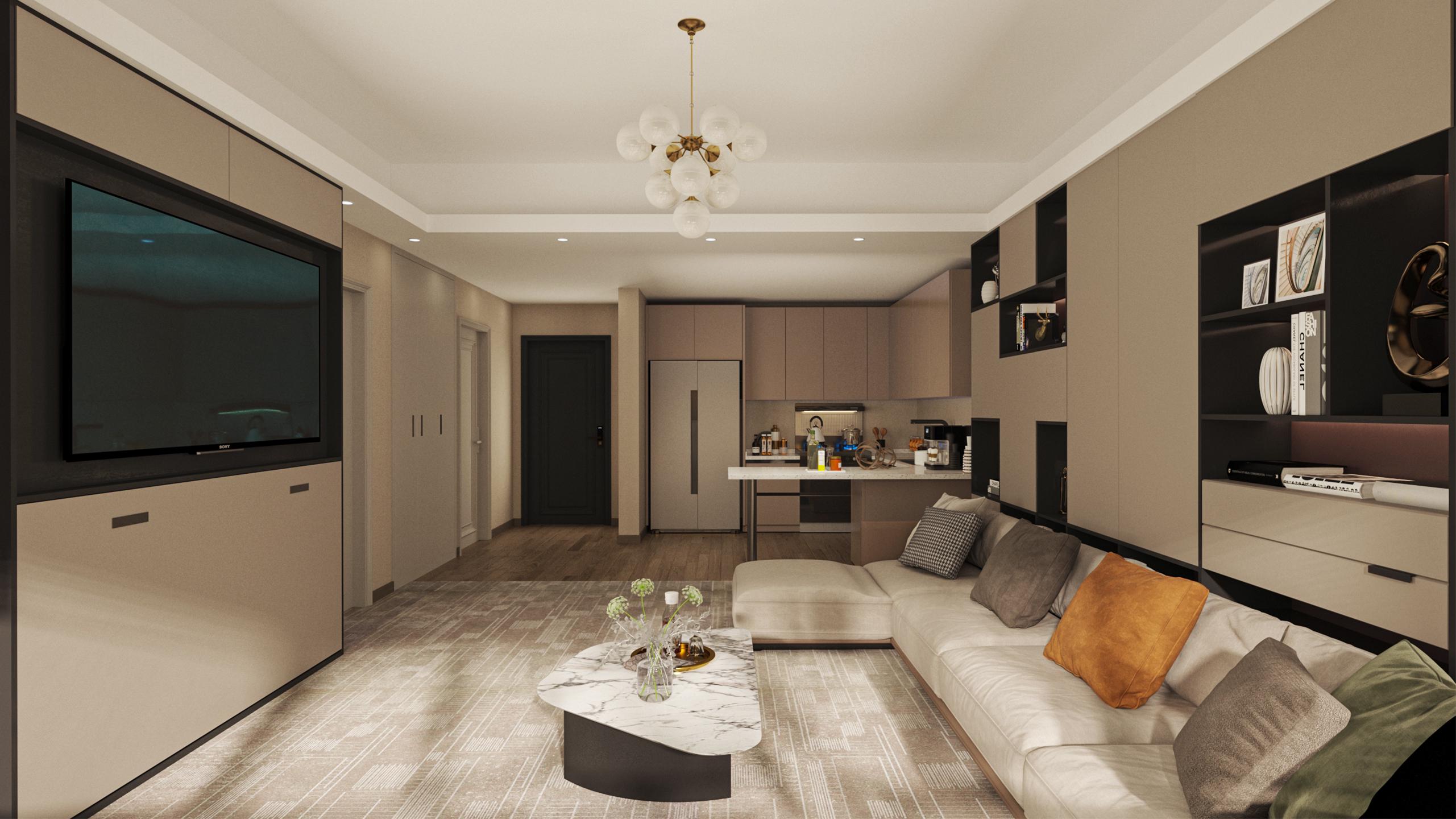 Custom 3D Living Room Design, Realistic Interior Render, Modern ...