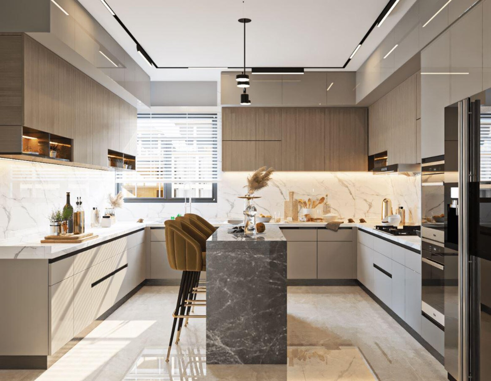 3D Kitchen Design, Modern Kitchen Design, Custom Kitchen Design, Luxury ...