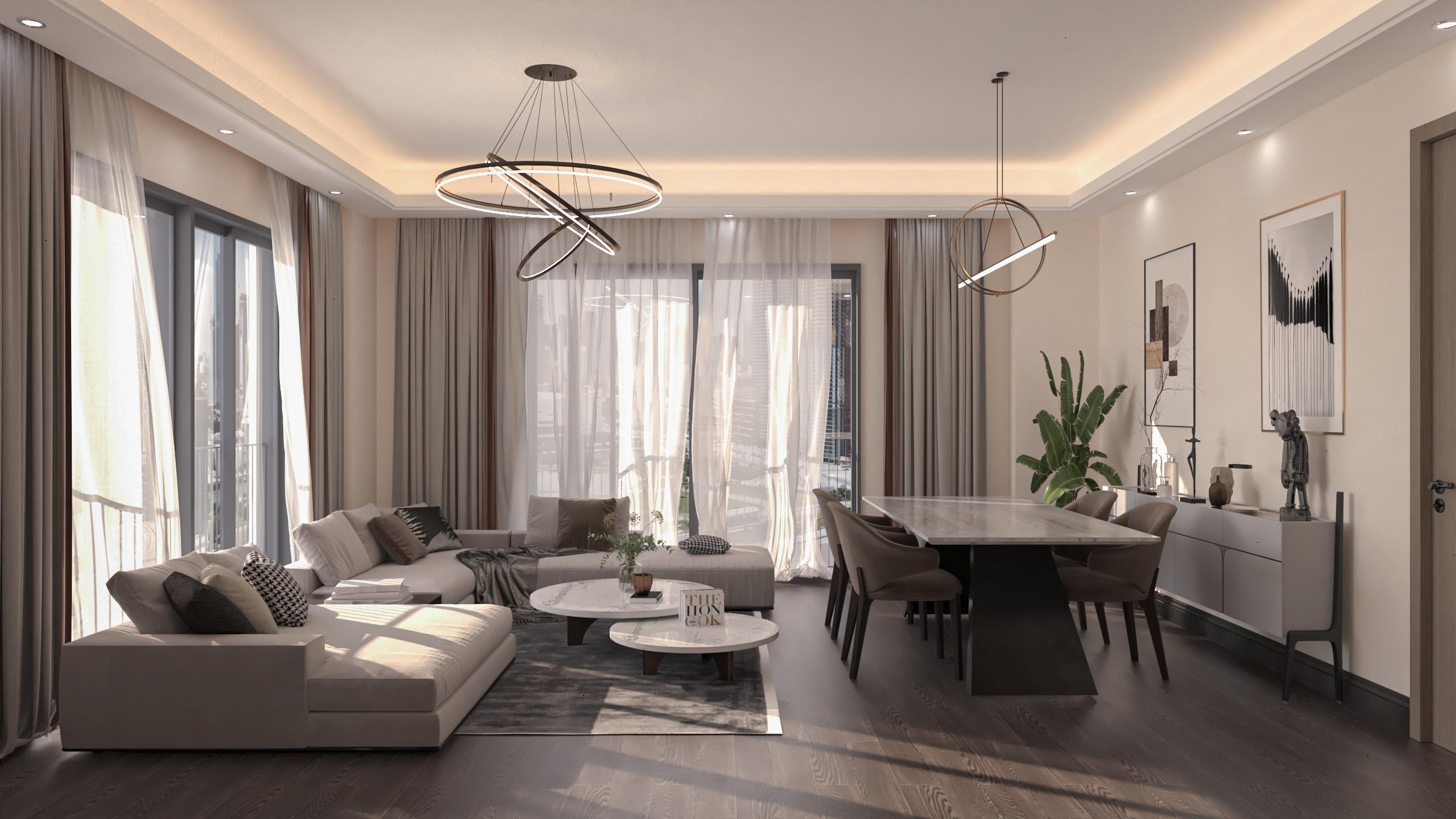 Custom 3D Living Room Design, Realistic Interior Render, Modern ...