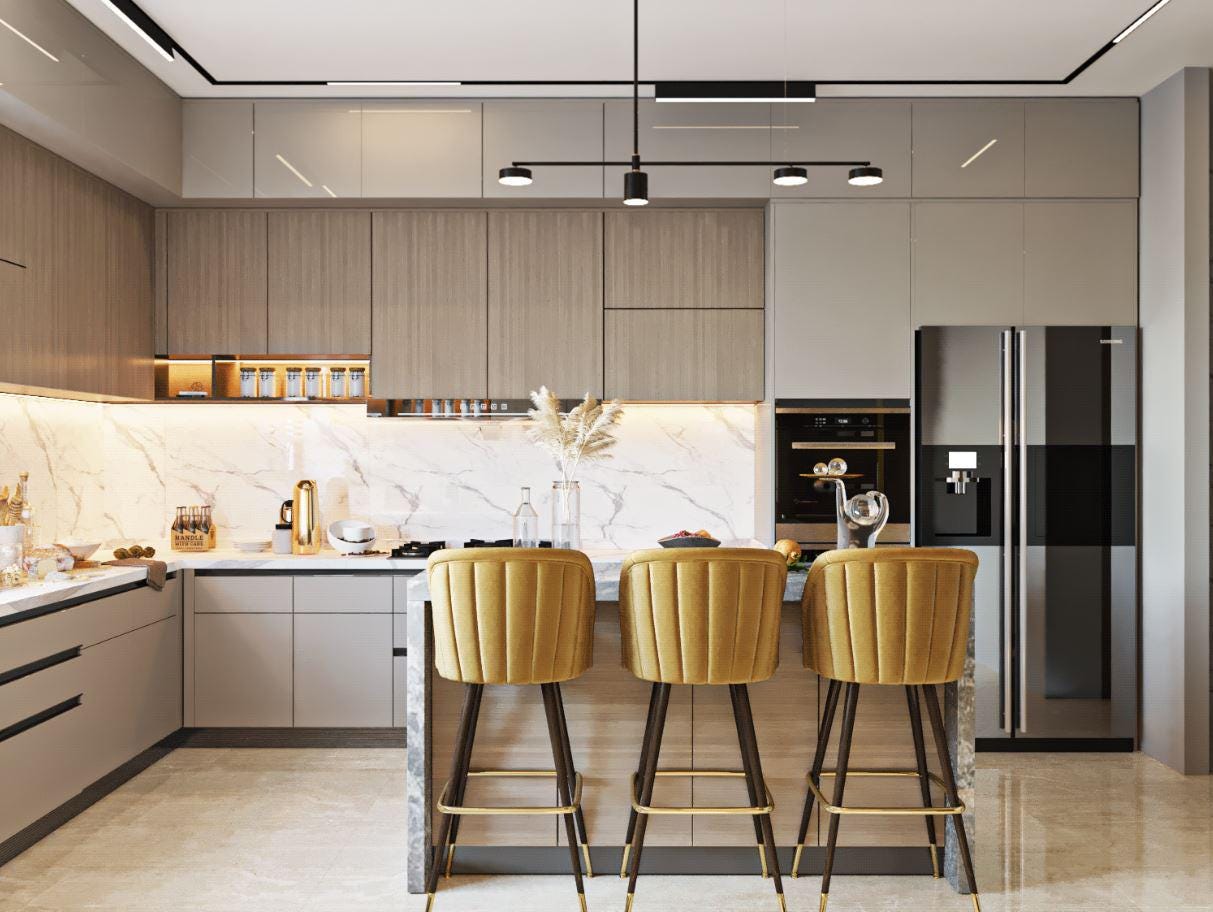 3D Kitchen Design, Modern Kitchen Design, Custom Kitchen Design, Luxury ...