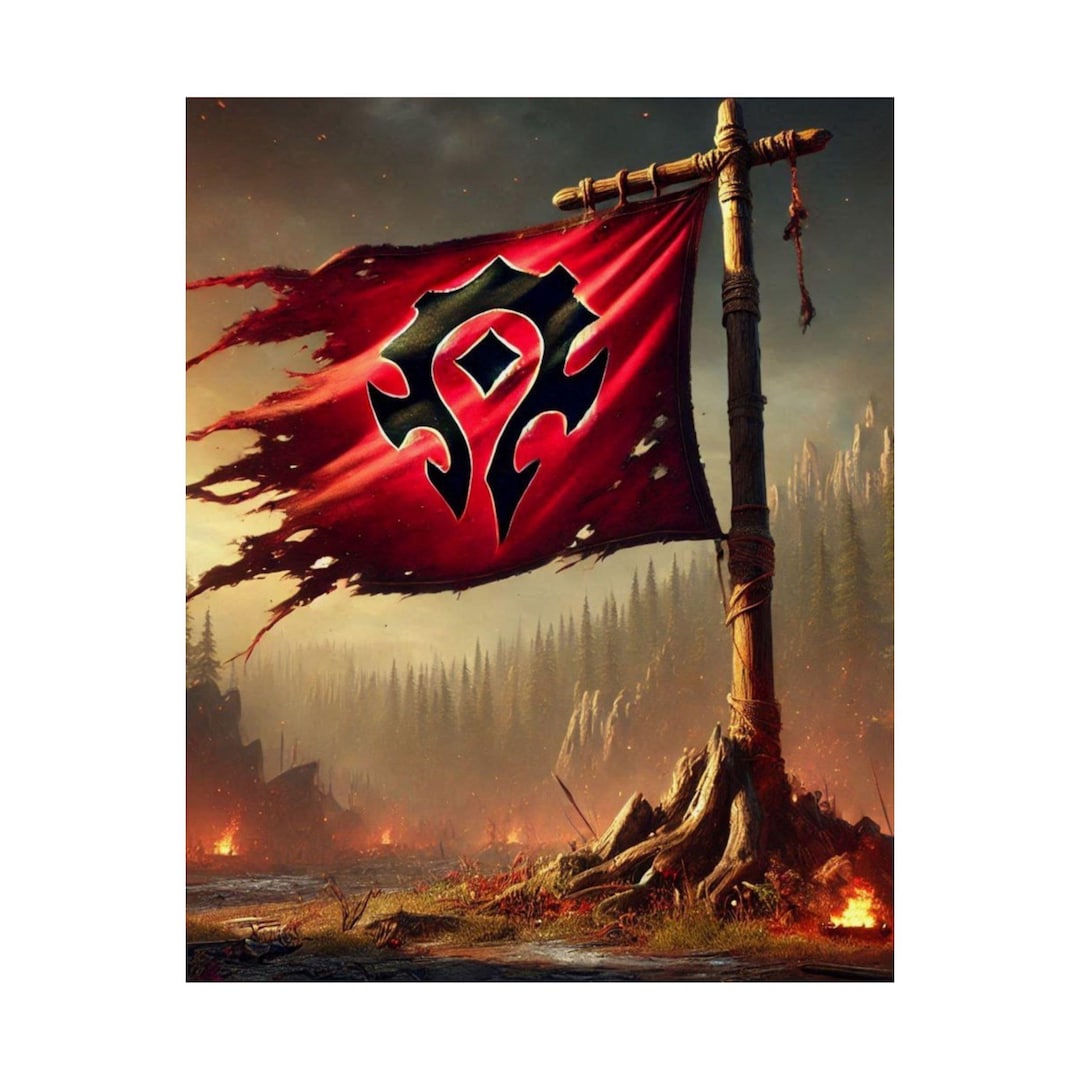 For the Horde Wall Art Print, Fantasy Decor, Gaming Room Decor, Ideal ...
