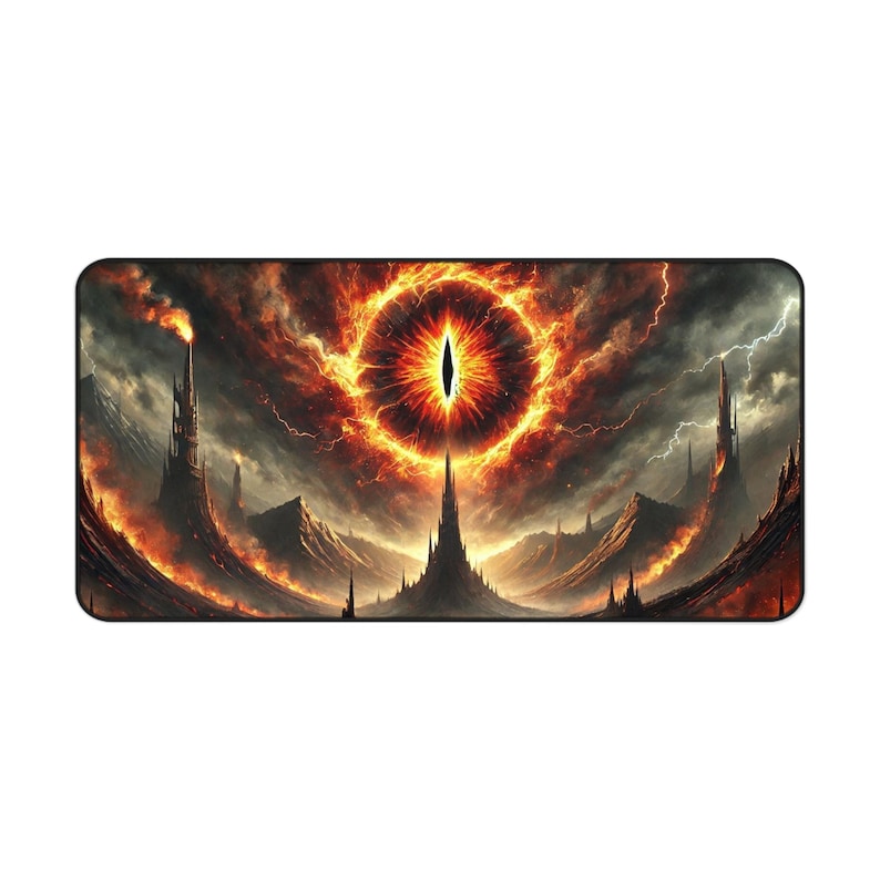 Eye of Sauron Desk Mat Fiery Lord of the Rings-inspired Design - Etsy