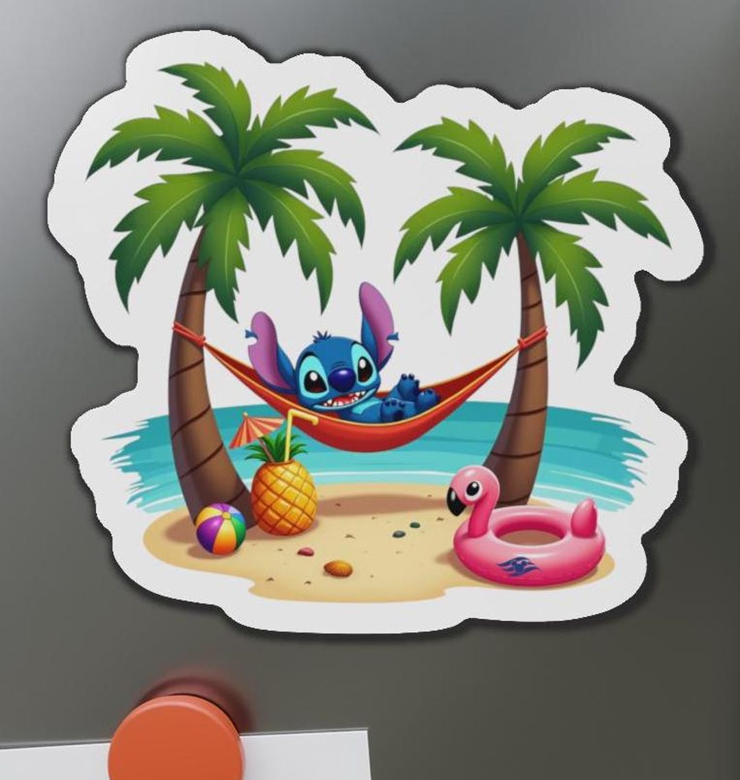 Disney Cruise Line Tropical Stitch Cabin Door Magnet, Cruise Cabin Door ...