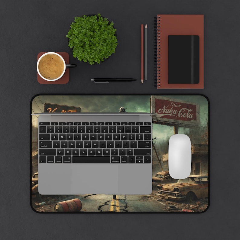 Post-apocalyptic Fallout Desk Mat Immersive Wasteland Gaming & Office ...