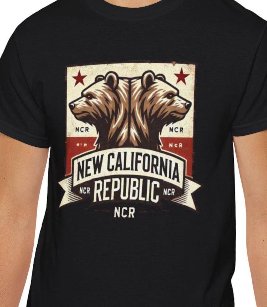 NCR Bear Emblem T-shirt New California Republic Inspired Tee Fallout ...