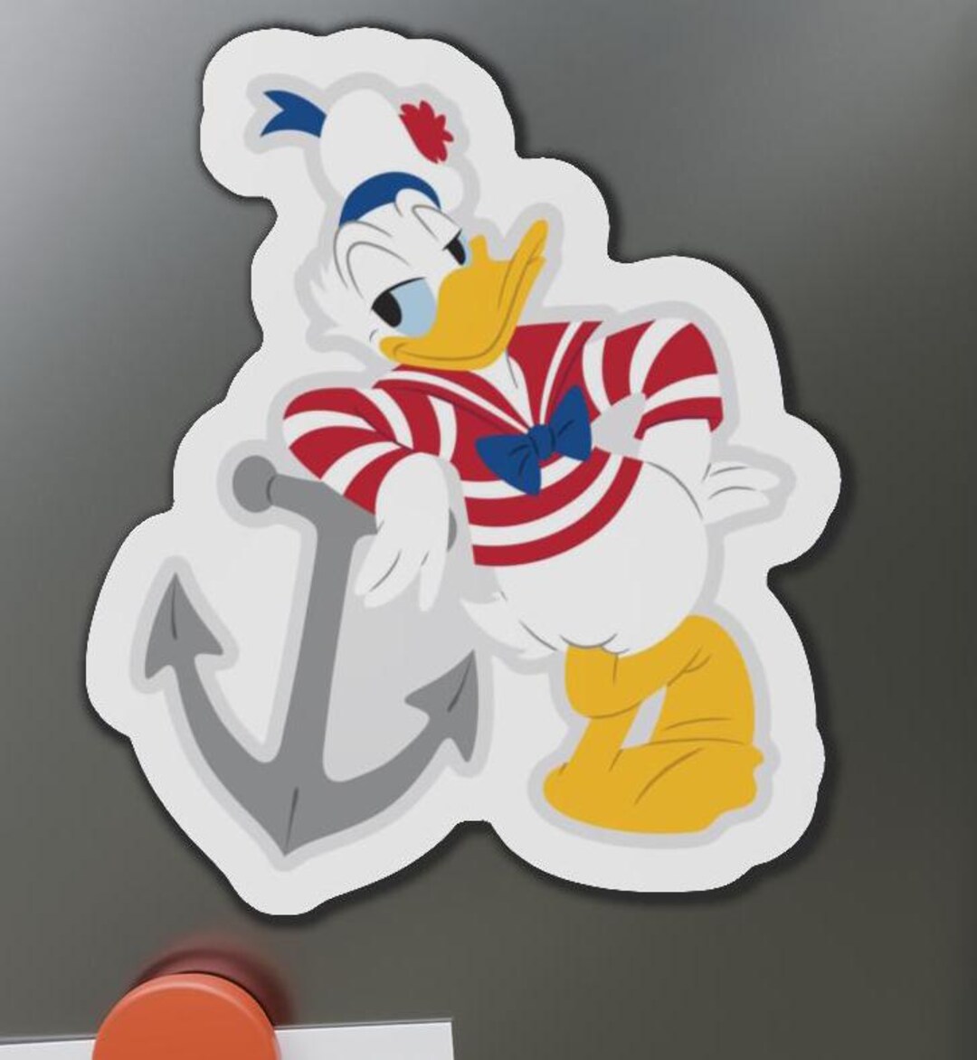 Disney Cruise Nautical Donald Door Magnet, Refrigerator Magnet, Cruise ...