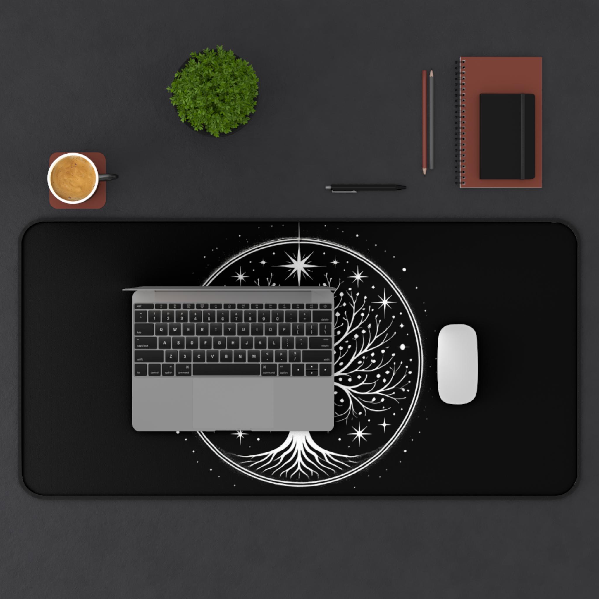 Minimalistic White Tree of Gondor Desk Mat Elegant Tolkien-inspired ...