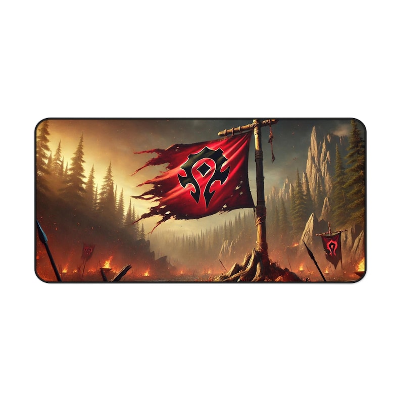 Warsong Gulch Horde Banner Desk Mat Emblem of Strength and Fury WSG - Etsy
