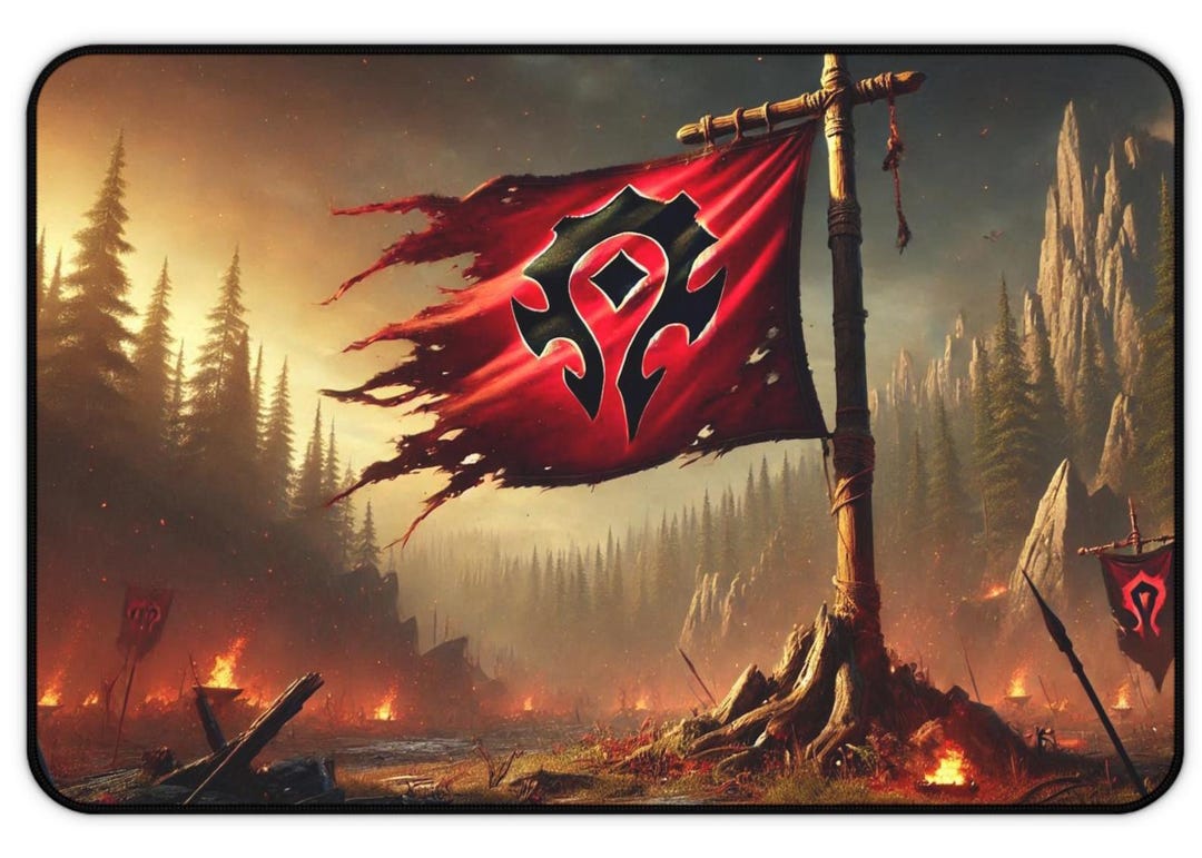 Warsong Gulch Horde Banner Desk Mat Emblem of Strength and Fury WSG - Etsy