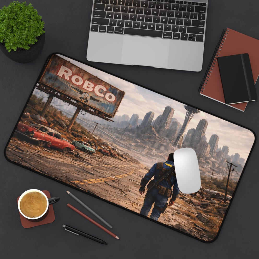 Vault Dweller Fallout Wasteland Desk Mat | Post-apocalyptic Gaming ...