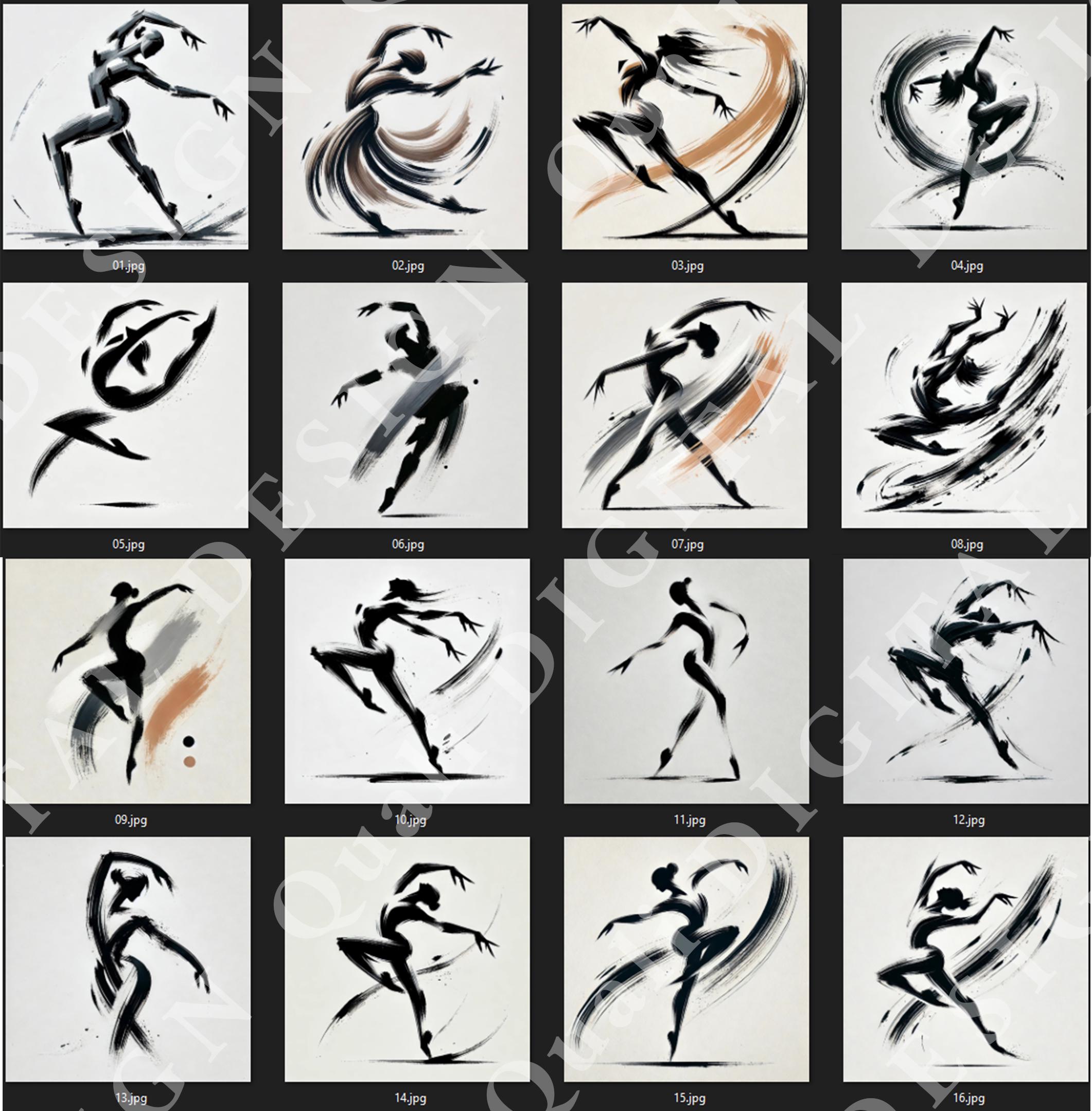 Dynamic Dancer | Digital Art Bundle | 16 High-quality Dance ...