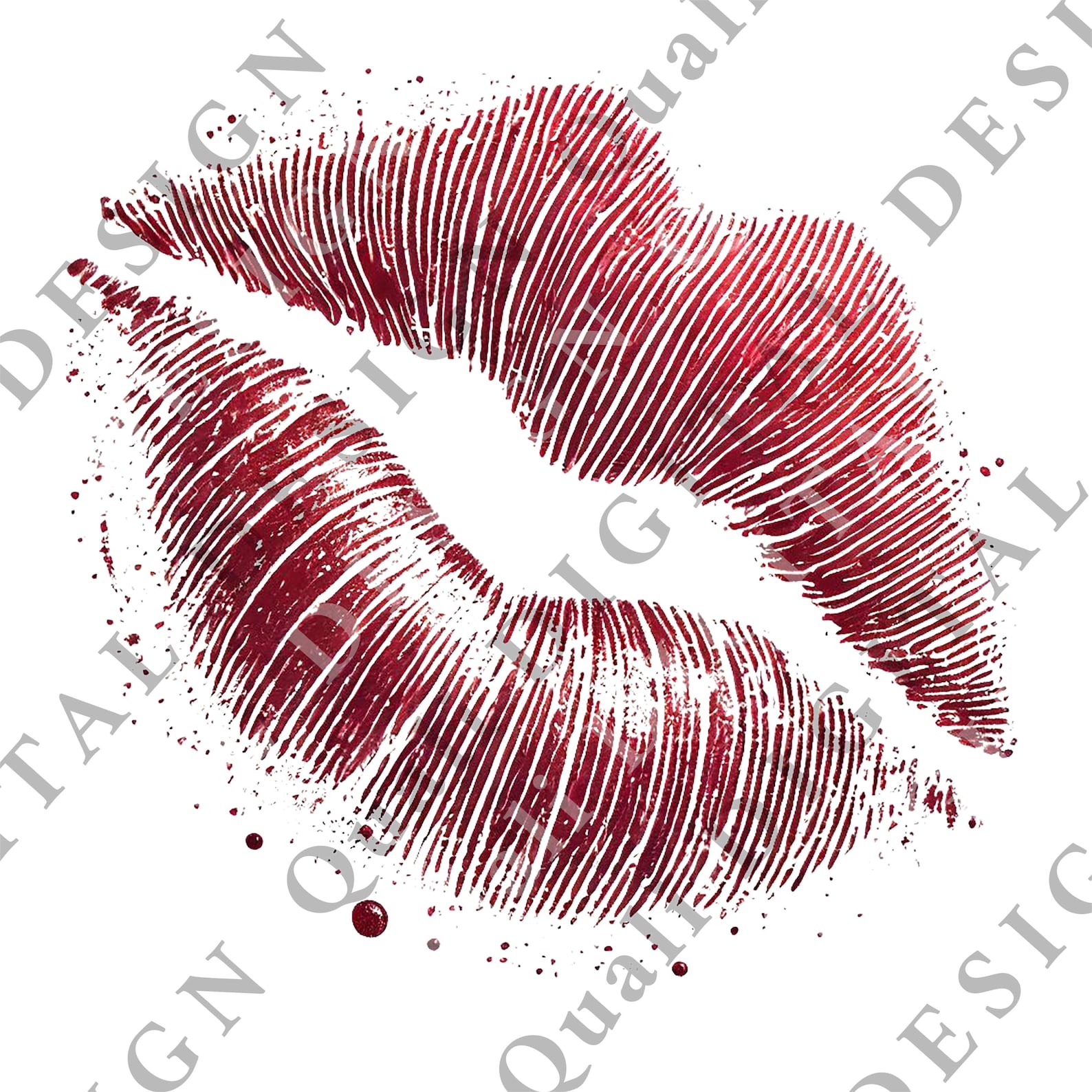 Red Lips Digital Clipart Bundle | 12 High-quality Lip Art Graphics ...