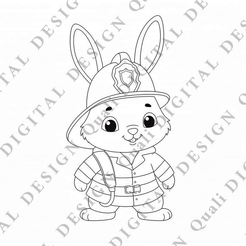 60 Cute Bunny Coloring Pages - Digital Printable Set for Young Kids ...