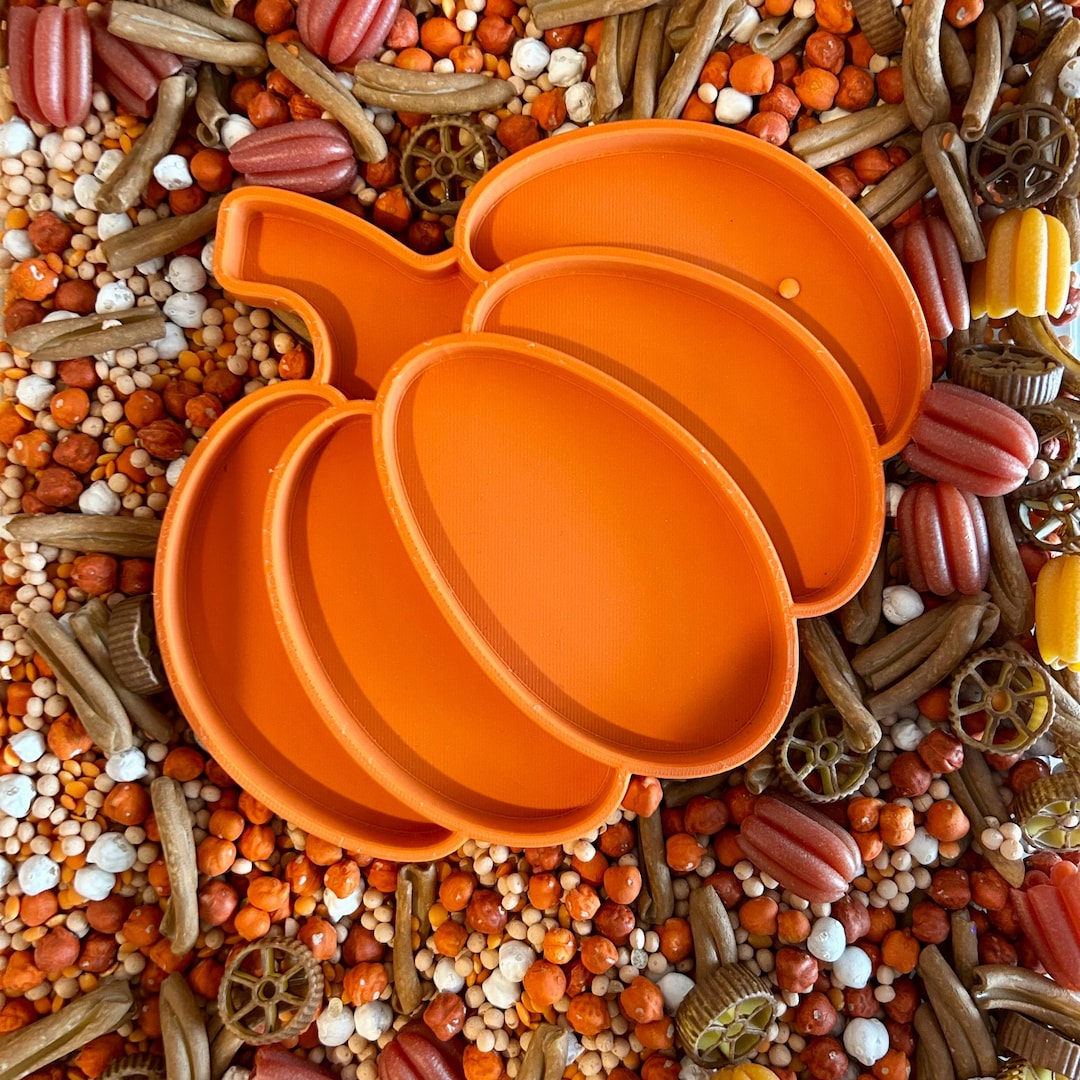 Pumpkin Pie Sensory Bin Filler and Pumpkin Tray - Etsy