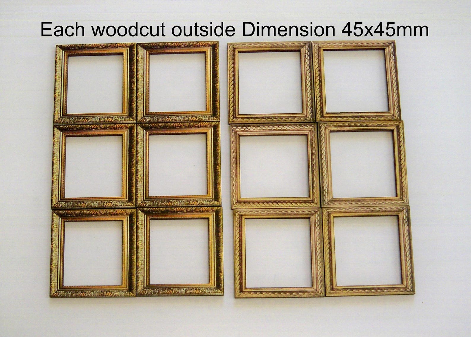 Picture Frames. Miniature Frames,2d Design. Attach Your Own Picture, 12 ...