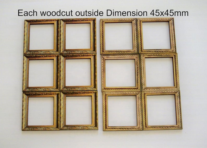 Picture Frames. Miniature Frames,2d Design. Attach Your Own Picture, 12 ...