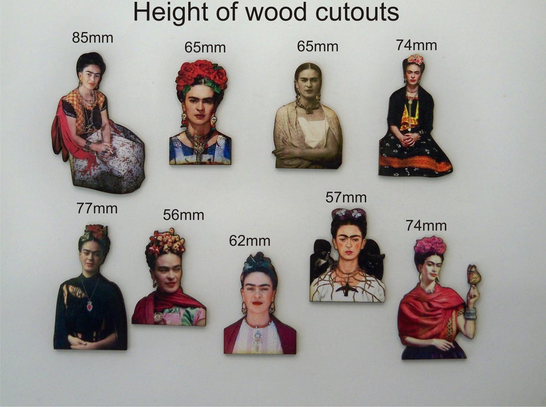 Frida Kahlo. Mexican Portrait Painter. This Packet Contain 9 Laser ...
