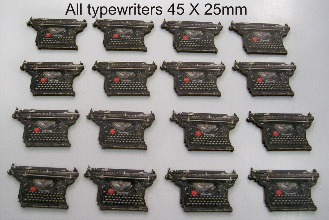 16 X Vintage Typewriters Laser Cut on Wood - Etsy