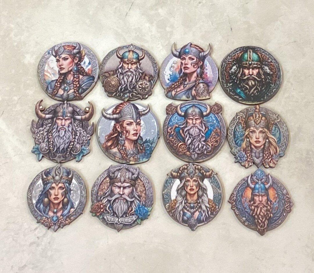 Viking Heads. Laser Cut Wood. Make a Brooch or Some Other Craft Project ...
