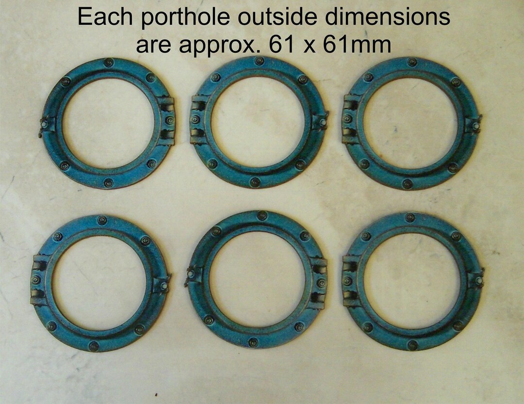 A Pack of 6 Laser Wood Cut Porthole Frames. Make Your Own Exotic Scene ...