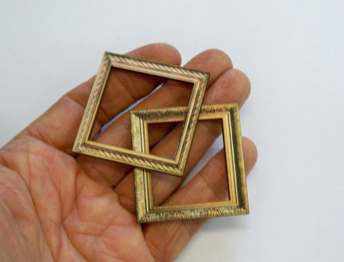 Picture Frames. Miniature Frames,2d Design. Attach Your Own Picture, 12 ...