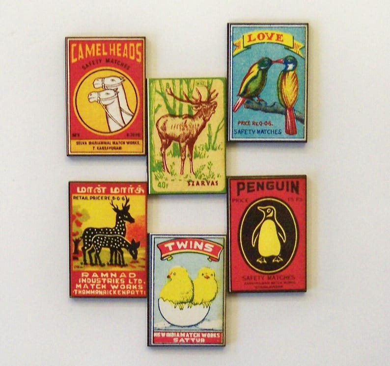 Matchbox Front Labels. This is a Pack of 18 Laser Wood Cuts Vertical ...