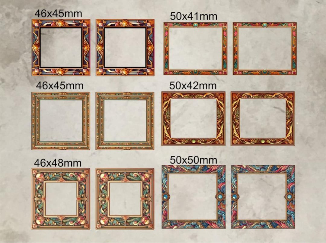 Picture Frames. (2d) Photo of Miniature Frames on Wood Attach Your Own ...