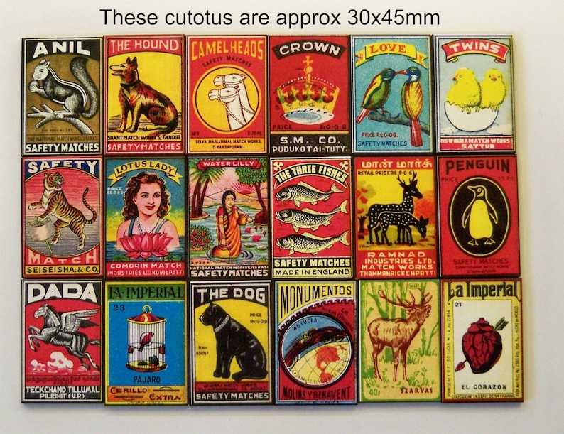 Matchbox Front Labels. This is a Pack of 18 Laser Wood Cuts Vertical ...