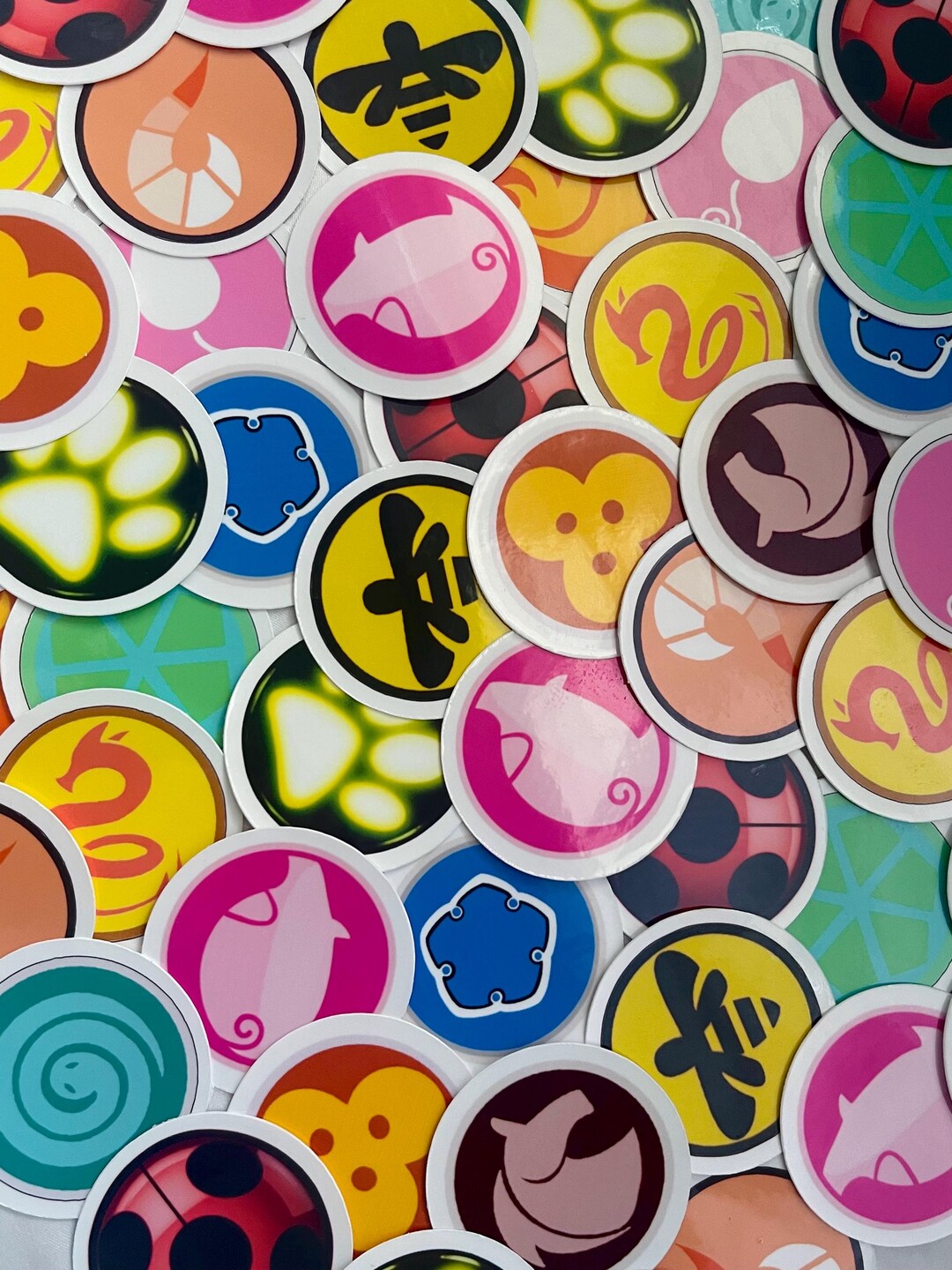 Transformation Stickers, INSPIRED by miraculous. Water Proof White ...