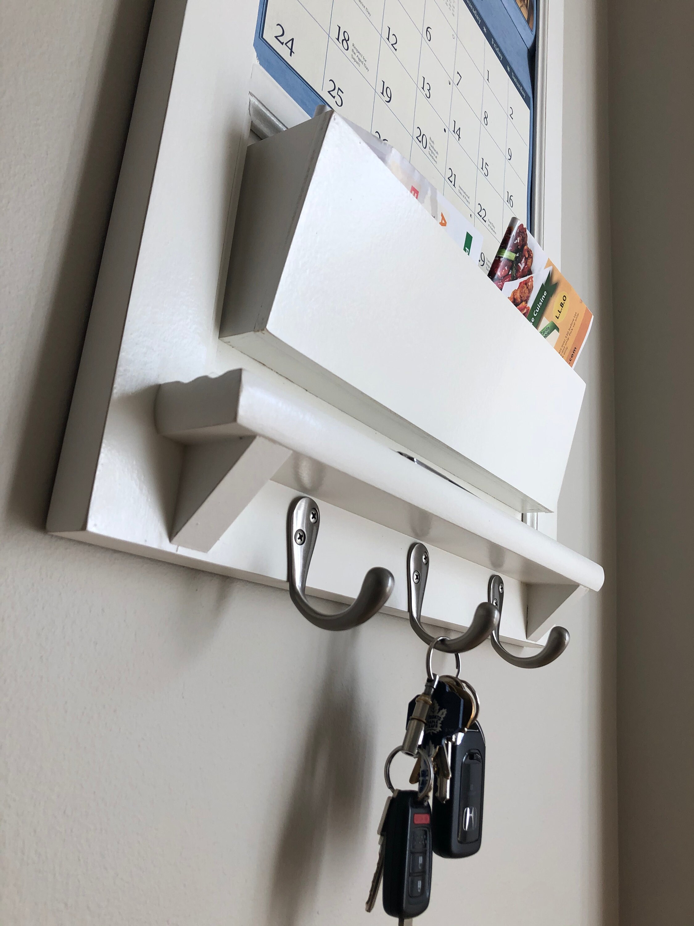 LANG Calendar Frame Family Organizer Storage Shelf and Keyhook ...