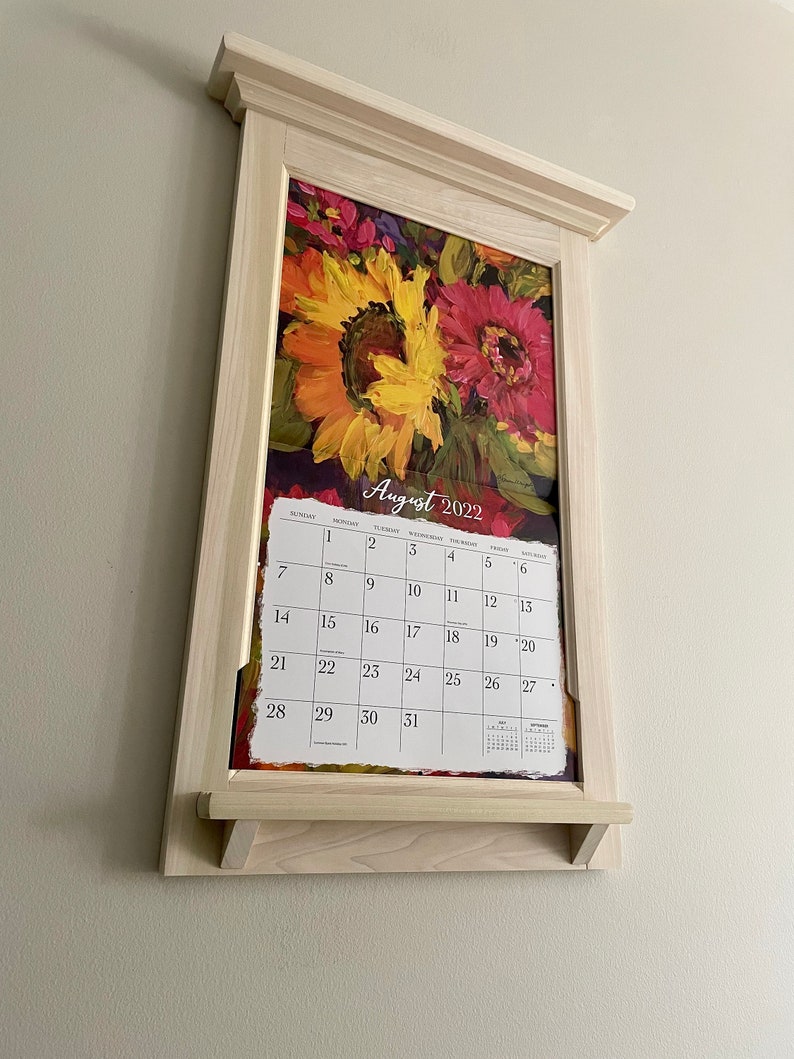 LANG Calendar Frame Family Organizer Storage Shelf • Home Decor ...