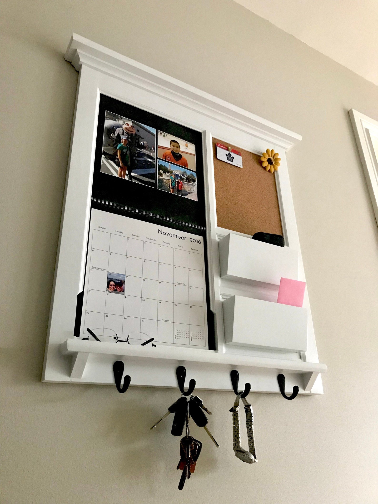 Shutterfly Calendar Family Calendar Holder Mail Organizer Double Pocket ...