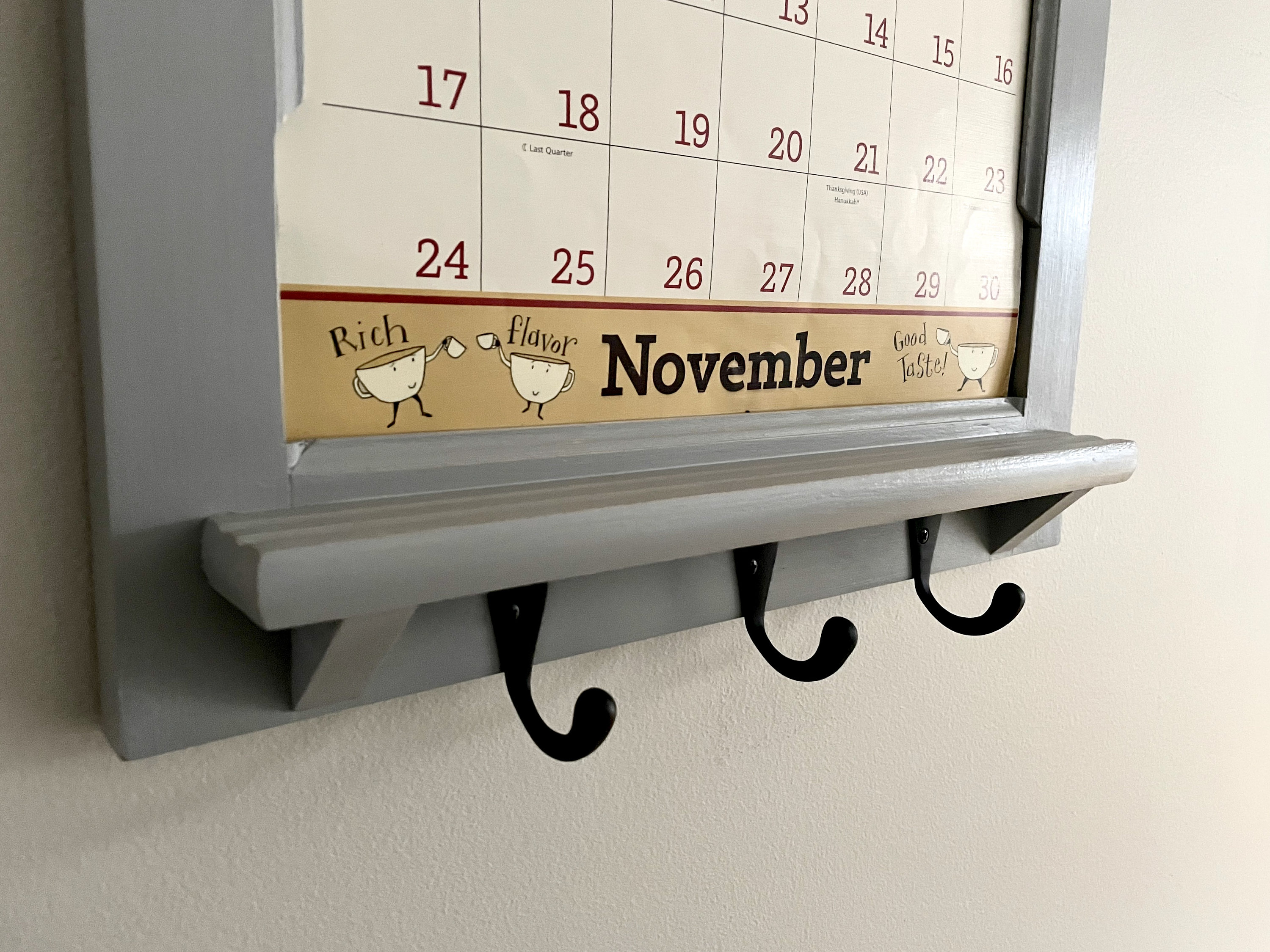 LANG Calendar Frame Family Organizer Command Center Storage Shelf With ...