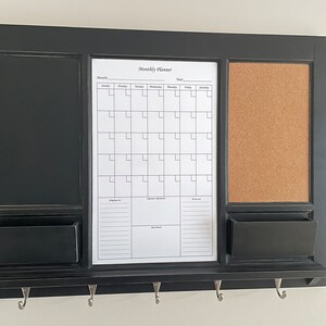 Modern Style Dry Erase White Board Calendar Framed for Kitchen Home ...