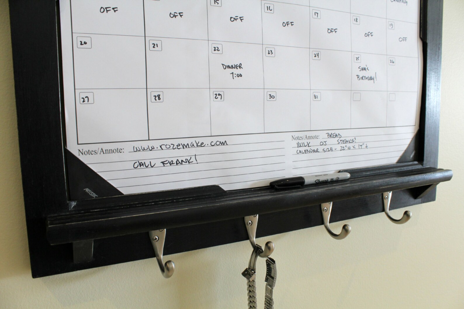 Desktop Calendar Slide in Front Loading Home Decor Frame - Etsy