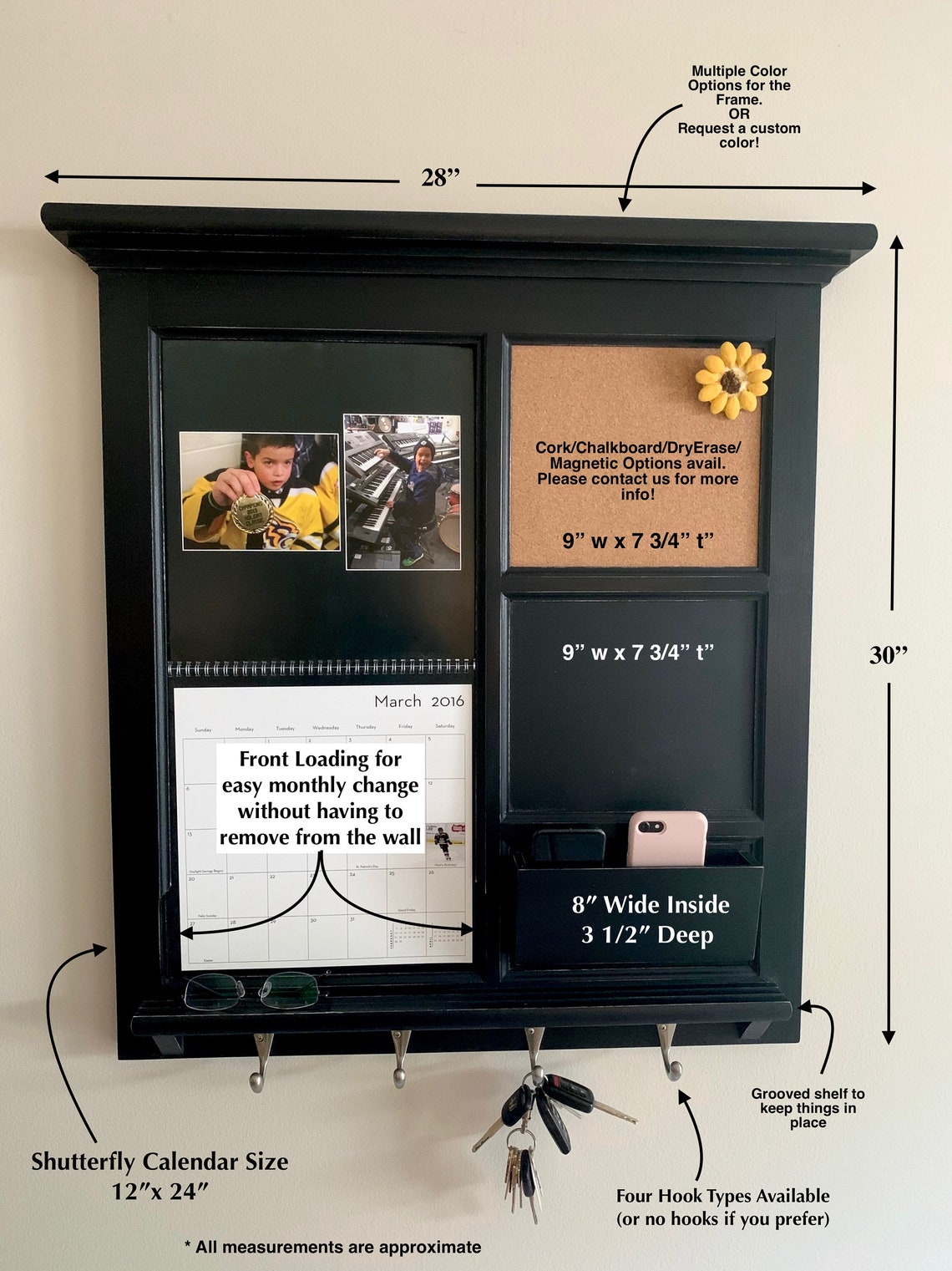 Shutterfly Calendar Holder Family Command Center Mail With - Etsy