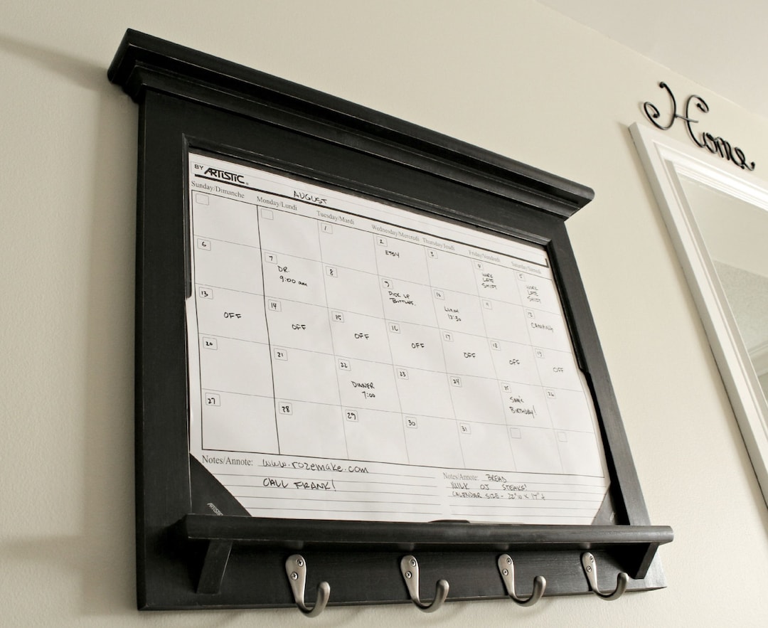 Desktop Calendar Slide in Front Loading Home Decor Frame Family ...