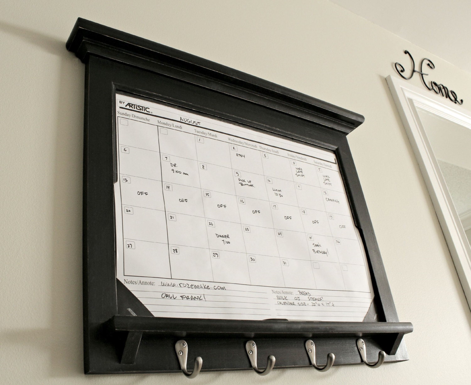 Desktop Calendar Slide in Front Loading Home Decor Frame - Etsy Canada