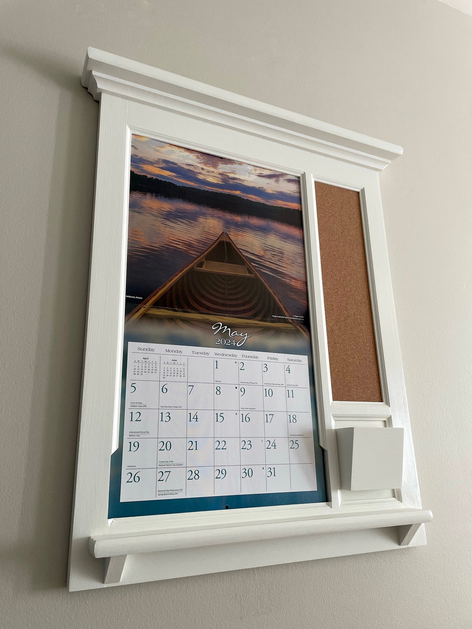 LANG Style Calendar Frame Midsized Front Loading Home Decor Framed ...