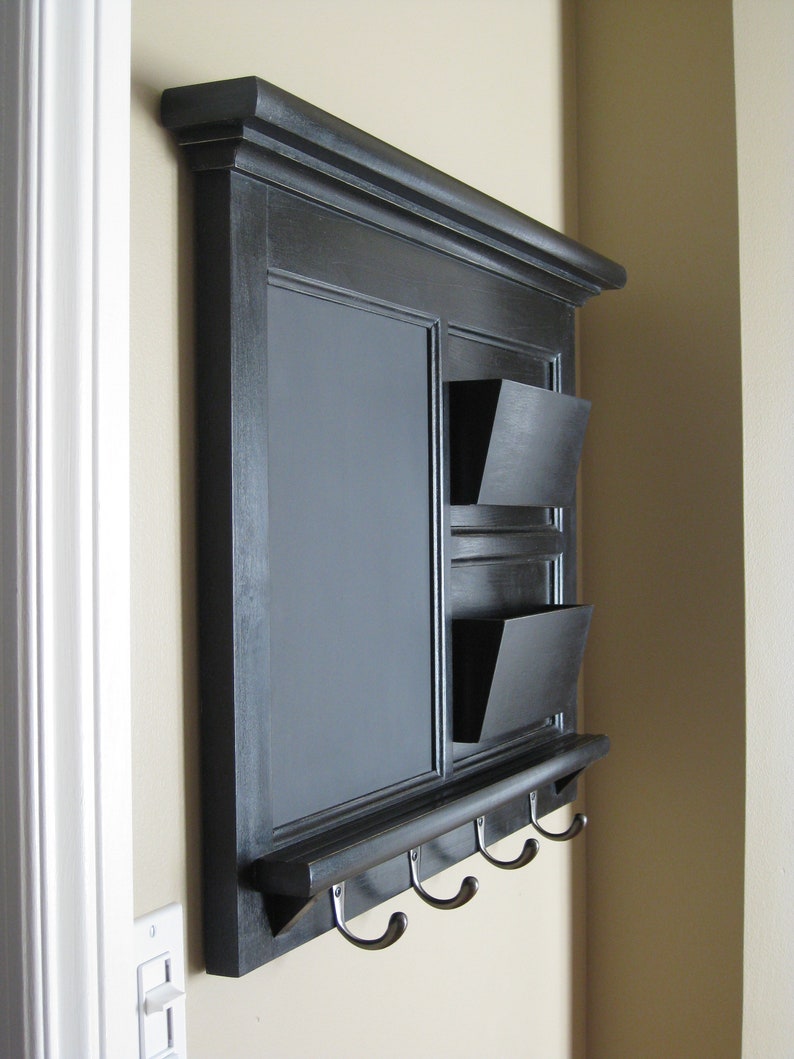 Chalkboard with Double Mail Slot Organizer Storage Shelf or | Etsy