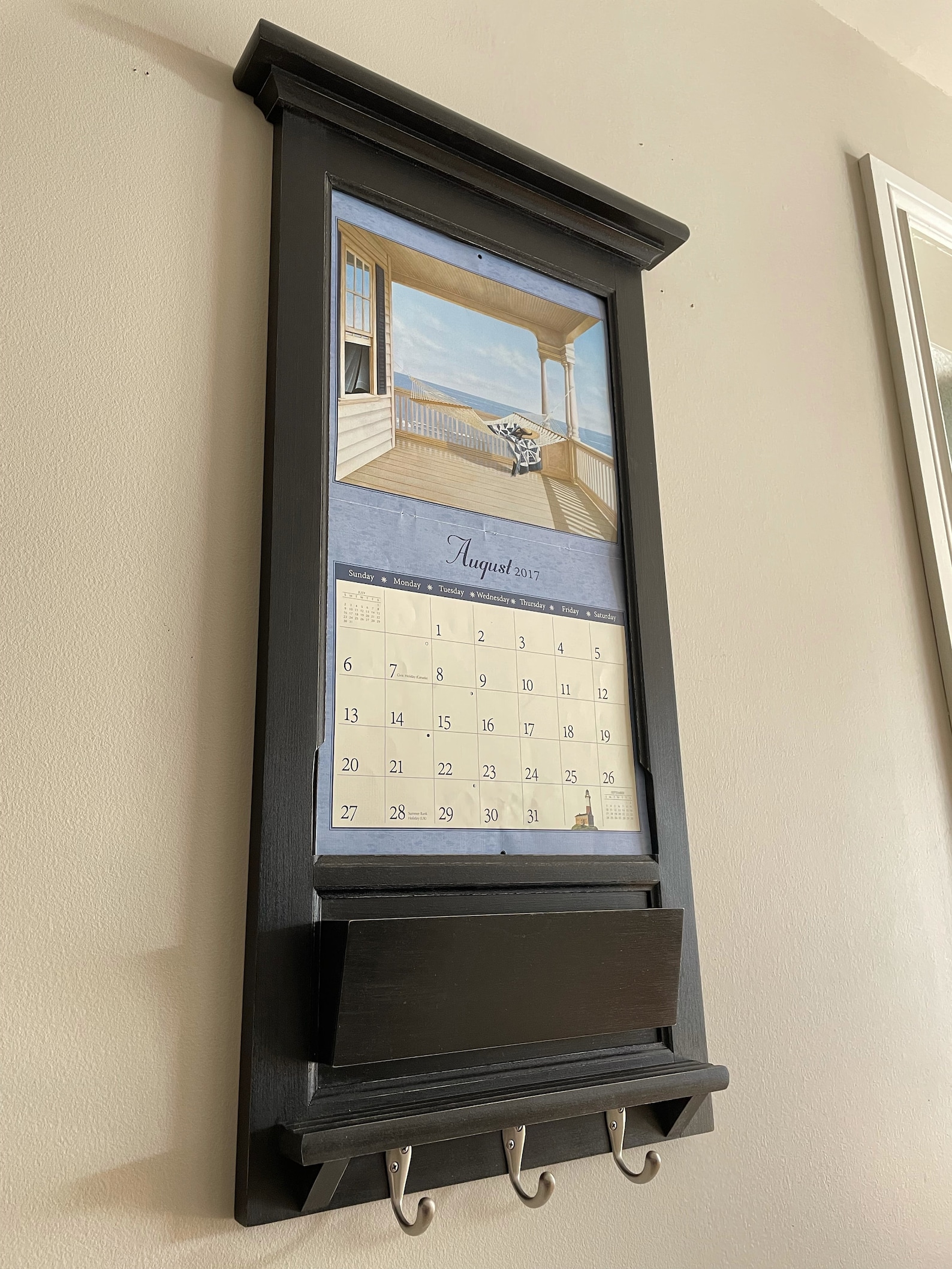 LANG Calendar Frame Family Organizer Storage Shelf and Keyhook | Etsy