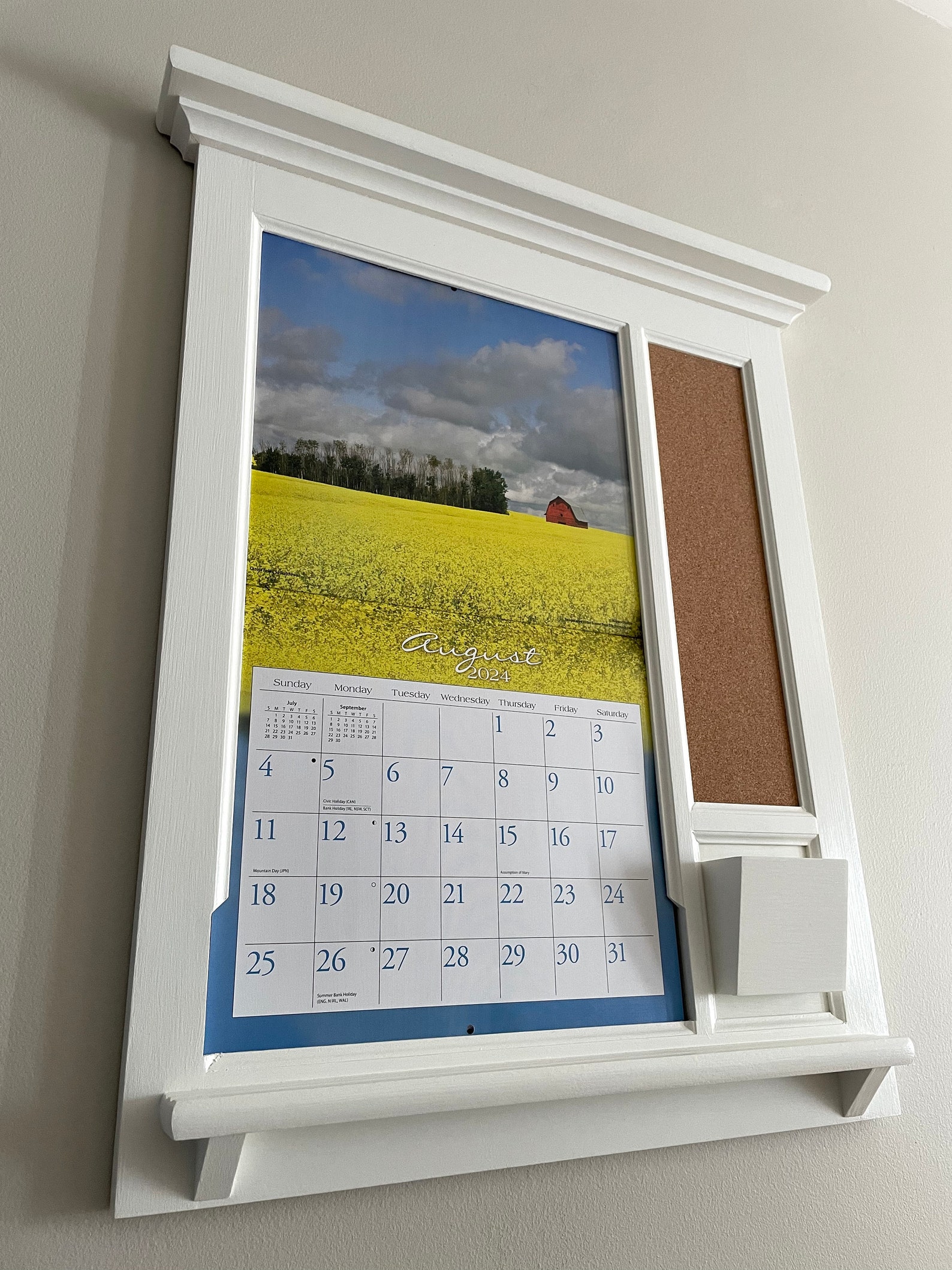 LANG Style Calendar Frame Midsized Front Loading Home Decor Framed ...