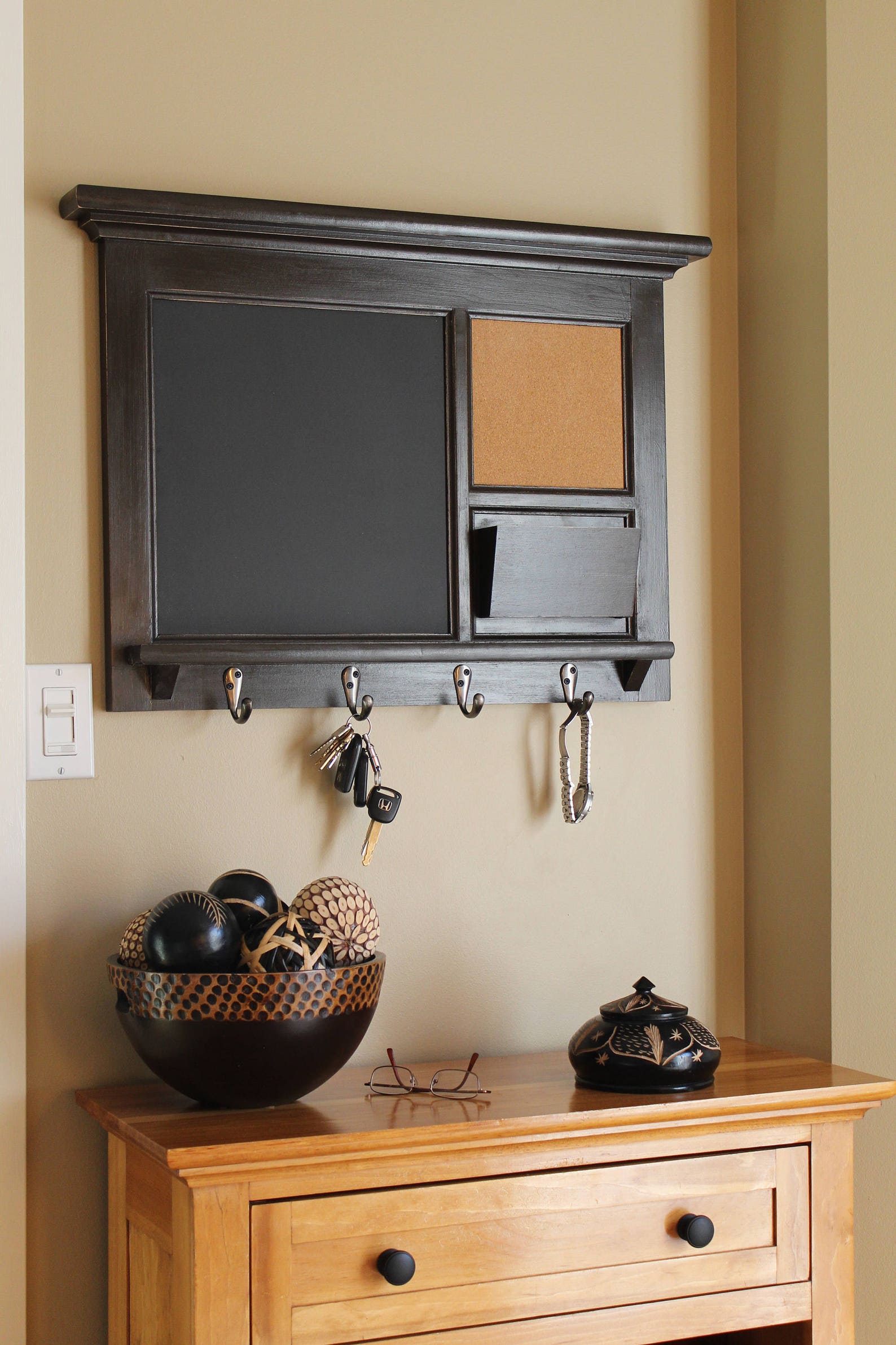 Command Center Wall Organizer Home Decor Storage Corkboard Office Decor ...