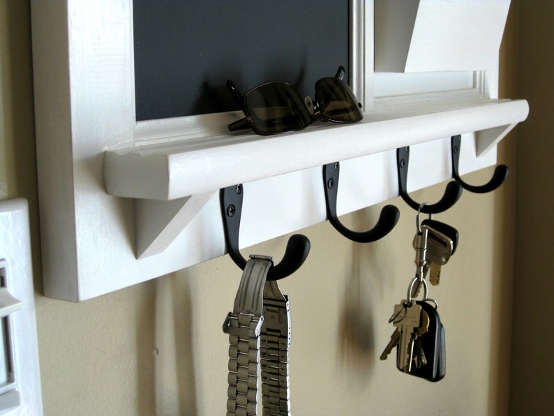 Chalkboard with Double Mail Slot Organizer Storage Shelf or | Etsy