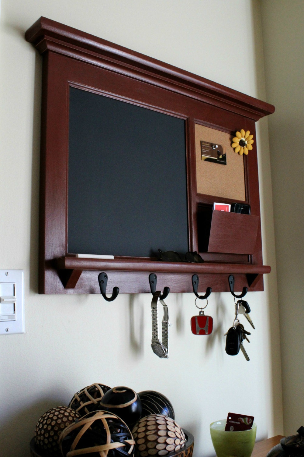 Wall Chalkboard and Bulletin Board Command Center Home Decor Planner ...