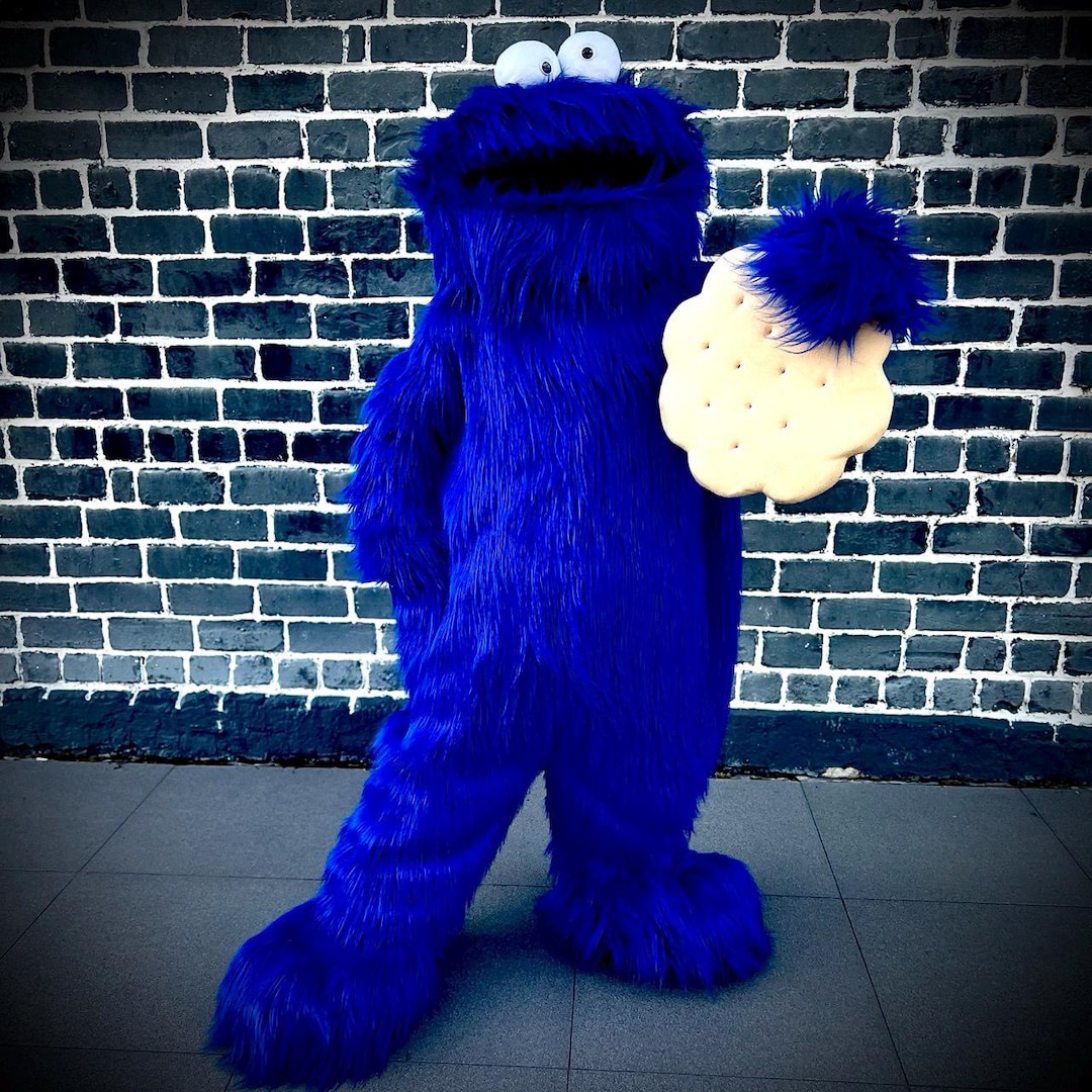Handmade Blue Furry Monster Costume: Mascot Suit for Adults & Kids - Etsy