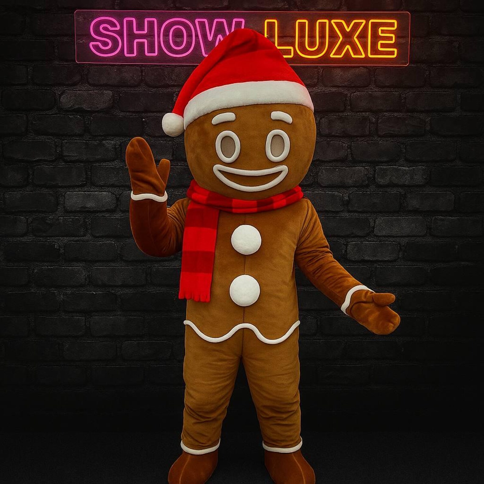 Gingerbread Mascot Costume: Plush Holiday Party Suit - Etsy